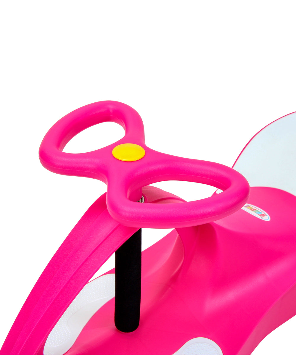 Joybay Pink Premium LED-Wheel Swing Car Ride on Toy