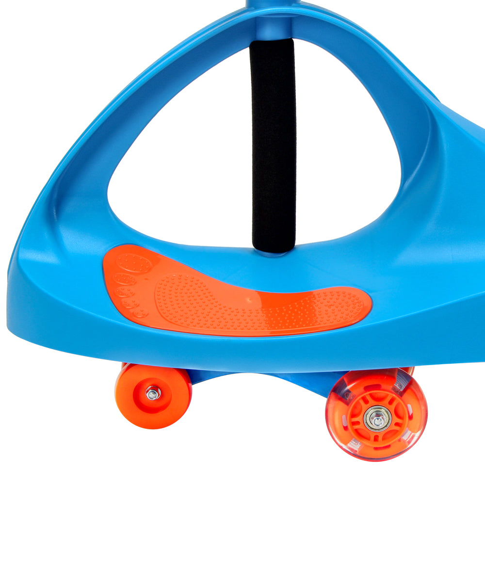 Joybay School Blue Premium LED-Wheel Swing Car Ride on Toy