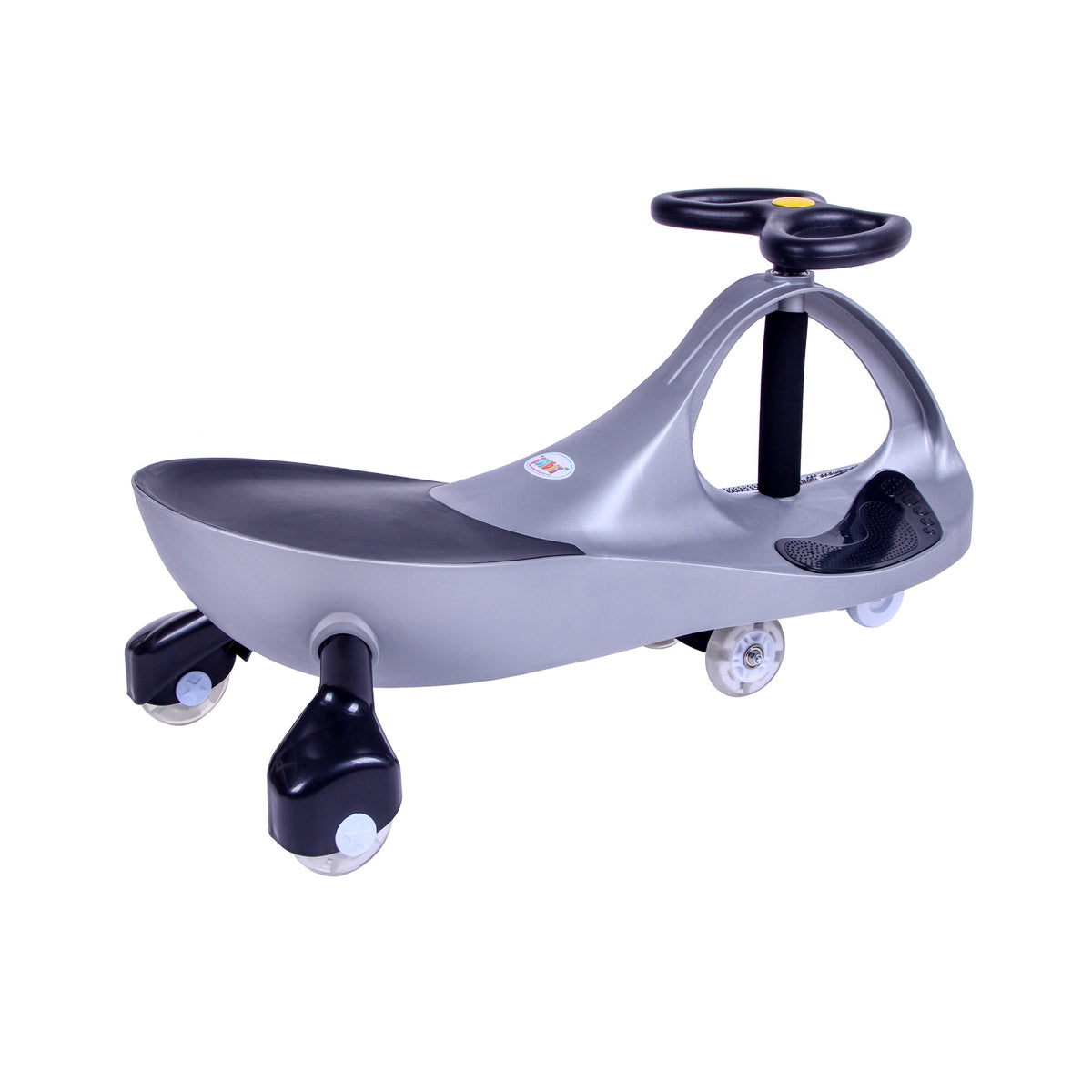 Joybay Silver Premium LED-Wheel Swing Car Ride on Toy